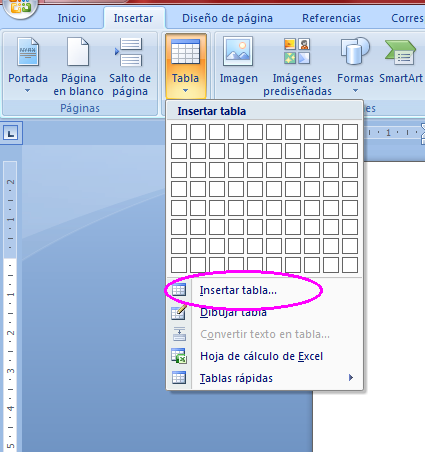 TECNOLOGÍA E INFORMÁTICA 6 y 7: 2 Lección: Insertar tablas en Word.: 2.lección: ¿Como insertar ...